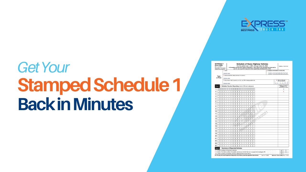 Get Your Stamped Schedule 1 Back In Minutes - YouTube