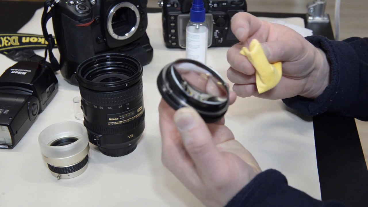 How to clean the front element on a Nikon 18-200 VRII - YouTube