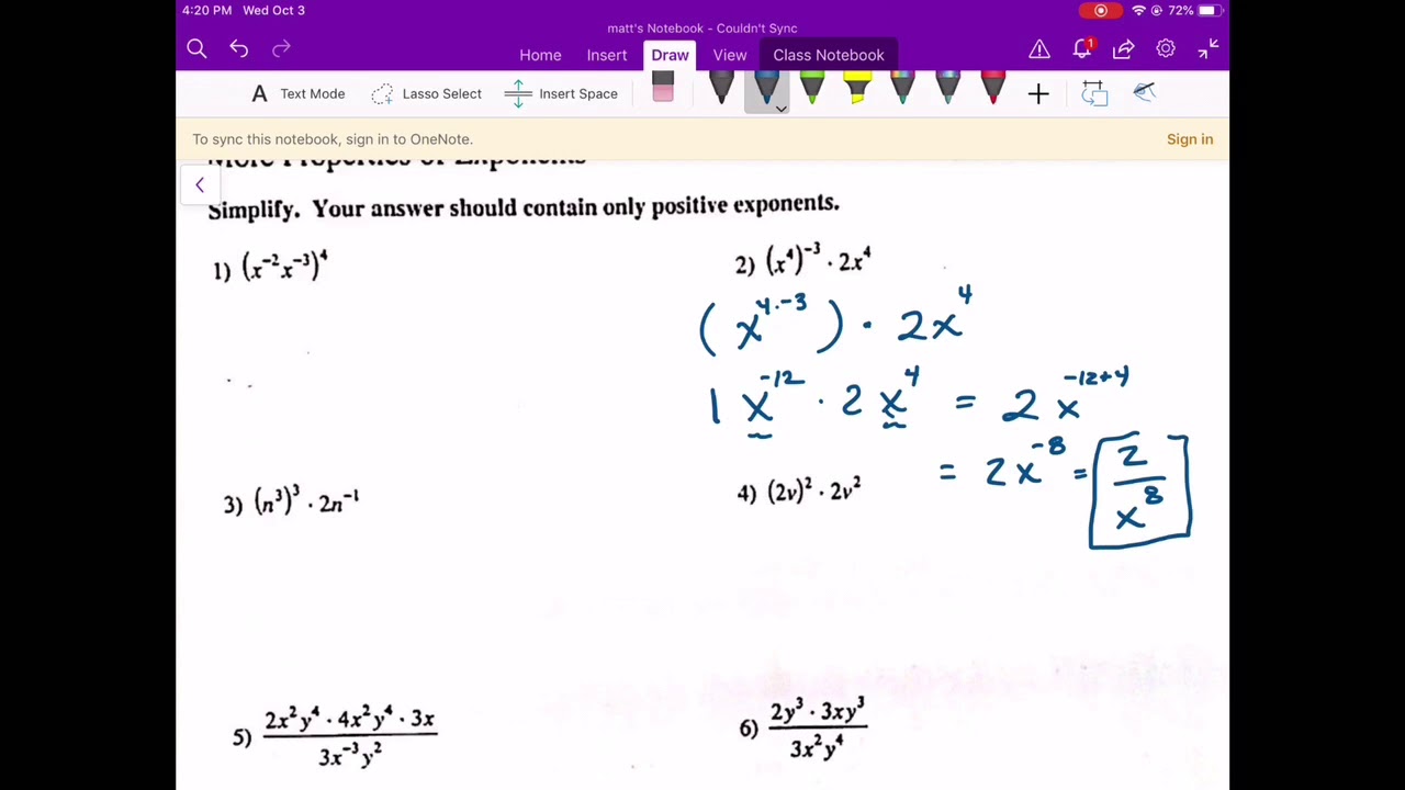 Exponents rules review and exponential expressions - YouTube