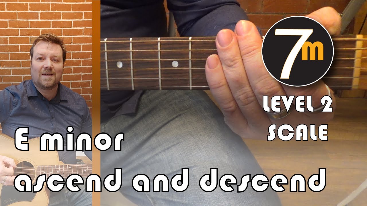 Open E minor scale: ascending and descending - guitar lesson - level 2 ...