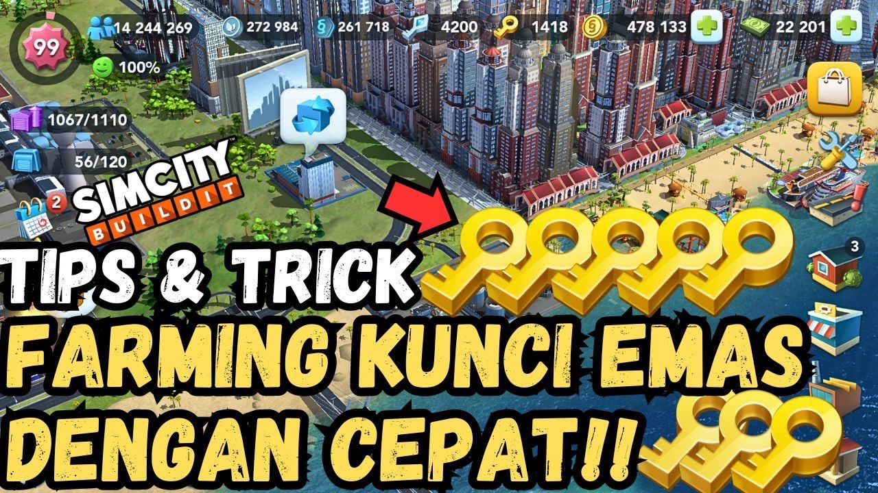 TIPS & TRICKS MENGUMPULKAN KUNCI EMAS DI GAME SIMCITY BUILDIT BAGI ...