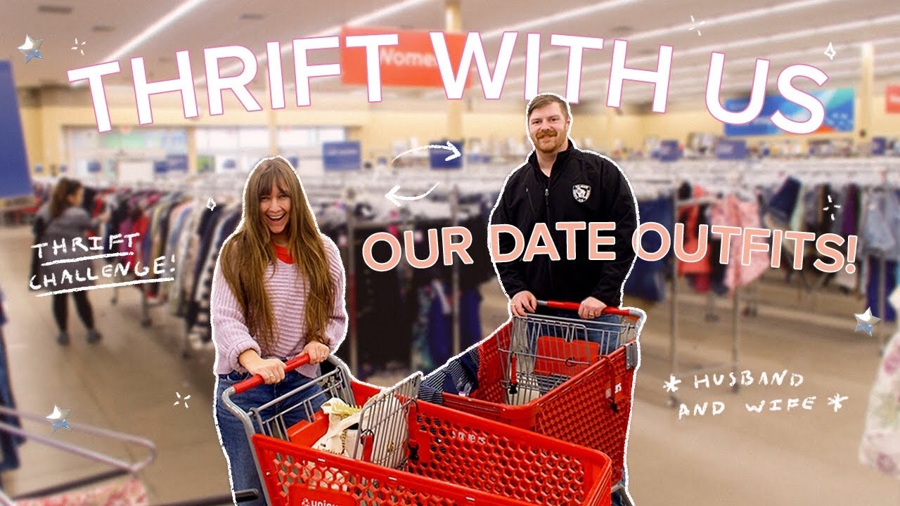 THRIFTING EACH OTHERS DATE OUTFIT 🛒🧡 thrift with me + husband! TRY ON ...