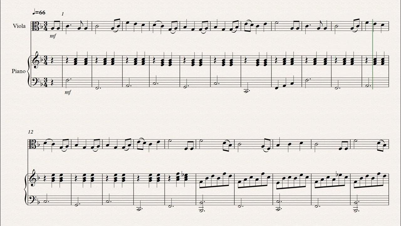 Lullaby / Berceuse (Brahms) - Viola and Piano - YouTube