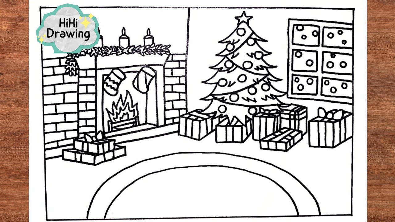 How to Draw a Warm Christmas Scene | Easy Drawing Step by Step - YouTube