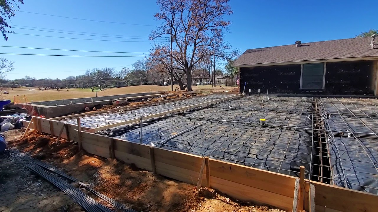 DFW Build & Remodel Room additions foundation set up - YouTube