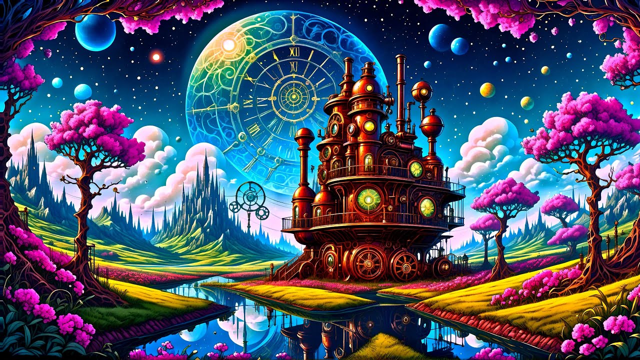AI Generated Steampunk Fantasy Animation Video Morphing Visuals ...