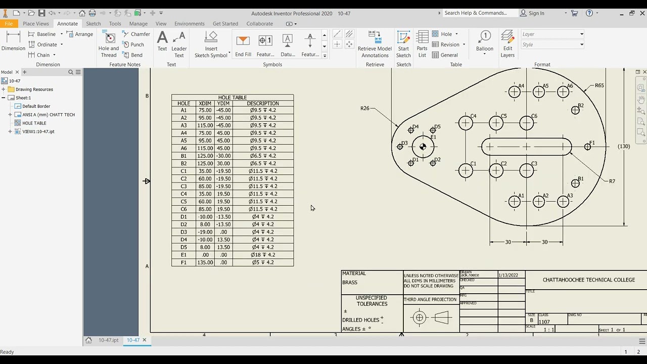 1107 Hole Table - YouTube