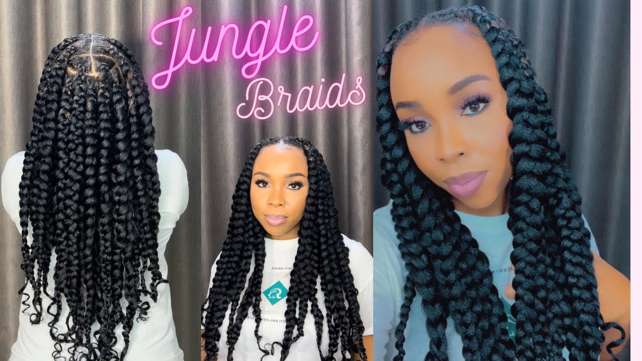 DIY EASY KNOTLESS BUTTERFLY BRAIDS| JUNGLE BRAIDS| BEGINNER FRIENDLY ...