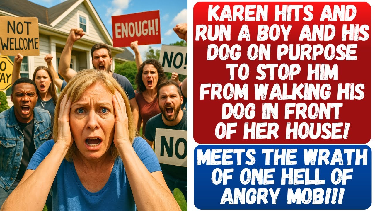 KAREN HITS & RUN A BOY & HIS DOG ON PURPOSE TO STOP HIM FROM WALKING ...