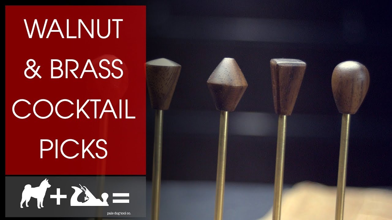 How to Make Cocktail Picks - Brass and Walnut - DIY - YouTube