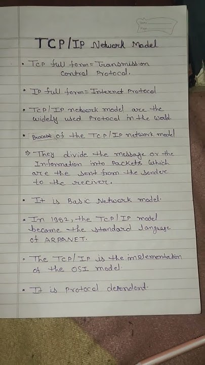 TCP/IP network model and their full form - YouTube