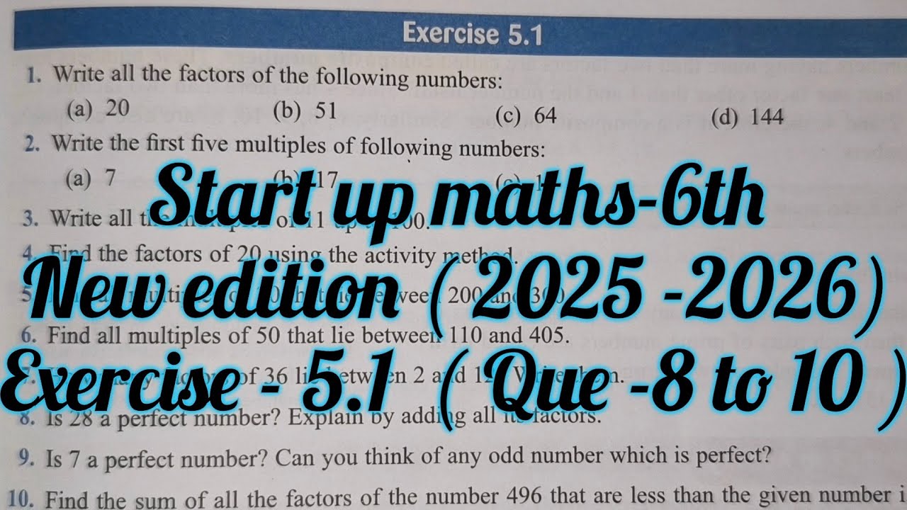 Viva education start up mathematics class 6 ex 5.1| start up maths ...