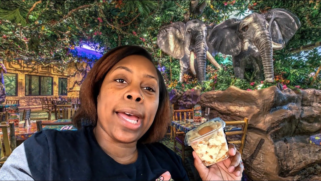 WE WENT TO THE RAINFOREST CAFE IN DALLAS + TRIED ONE OF THE BEST BANANA ...