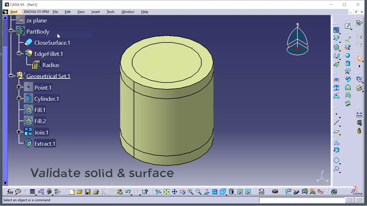 How To Change Surface To Solid And Solid To Surface In Cylinder Shape How To Change Surface To Solid And Solid To Surface In Cylinder Shape