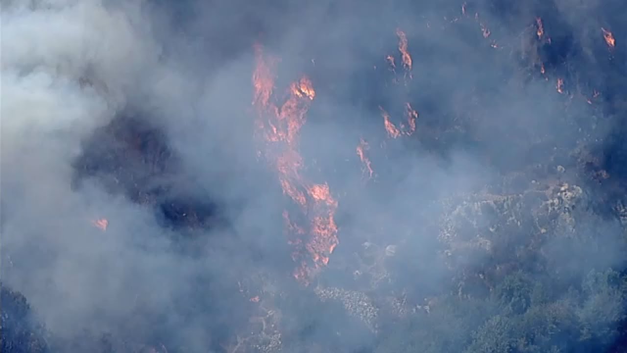 Firefighters battling brush fire in Angeles National Forest l ABC7 ...