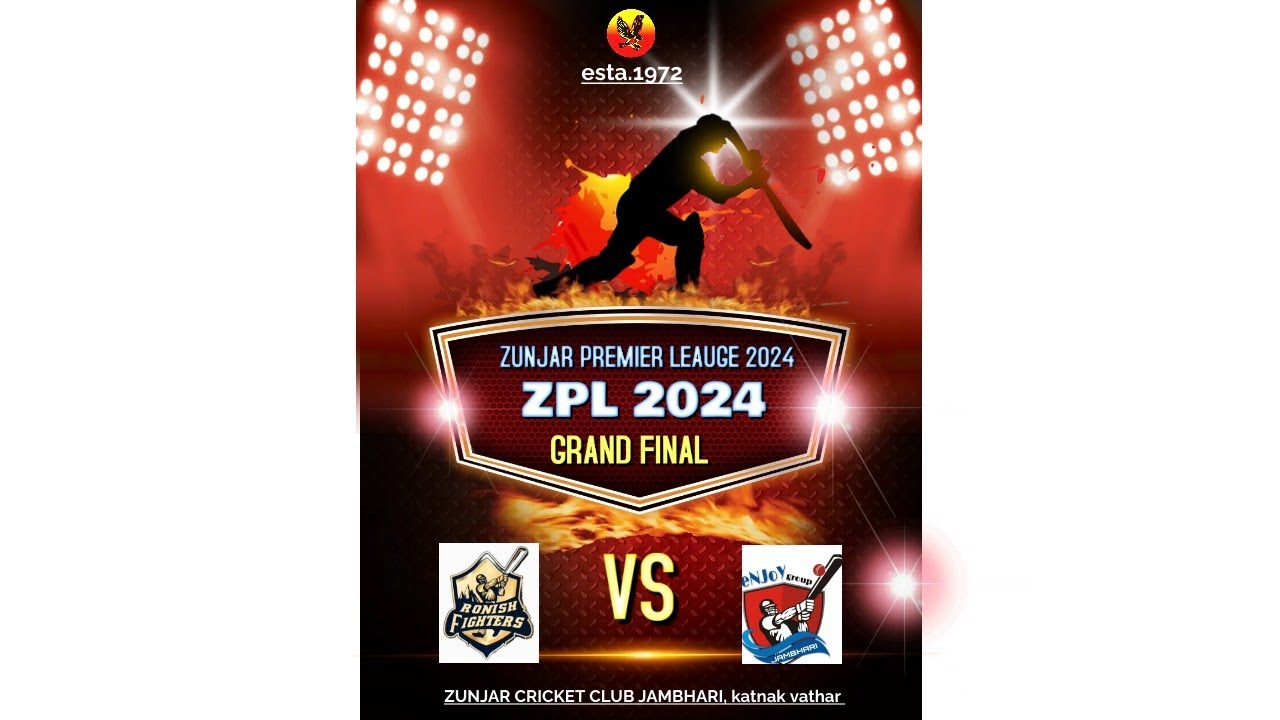 ZUNJAR PREMIER LEAUGE 2024 Final Match Ronish Fighter vs Enjoy - YouTube