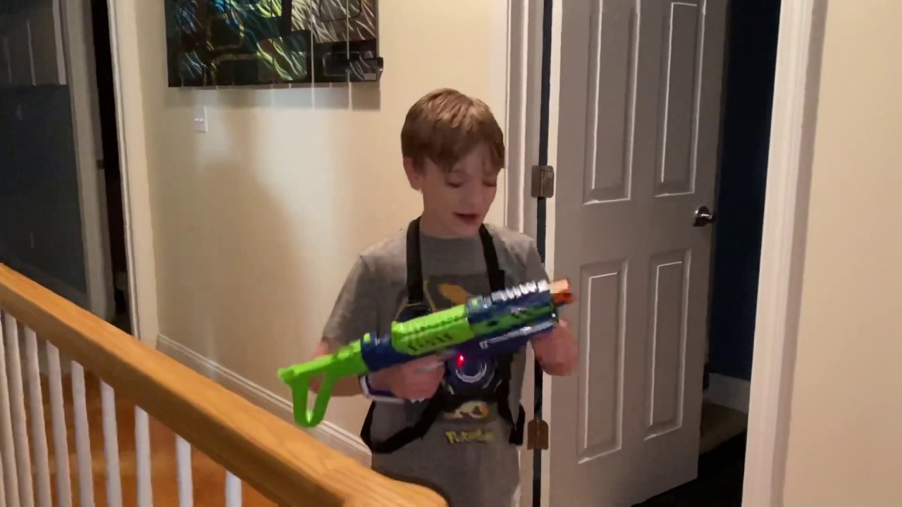 Playing laser tag with my dad - YouTube