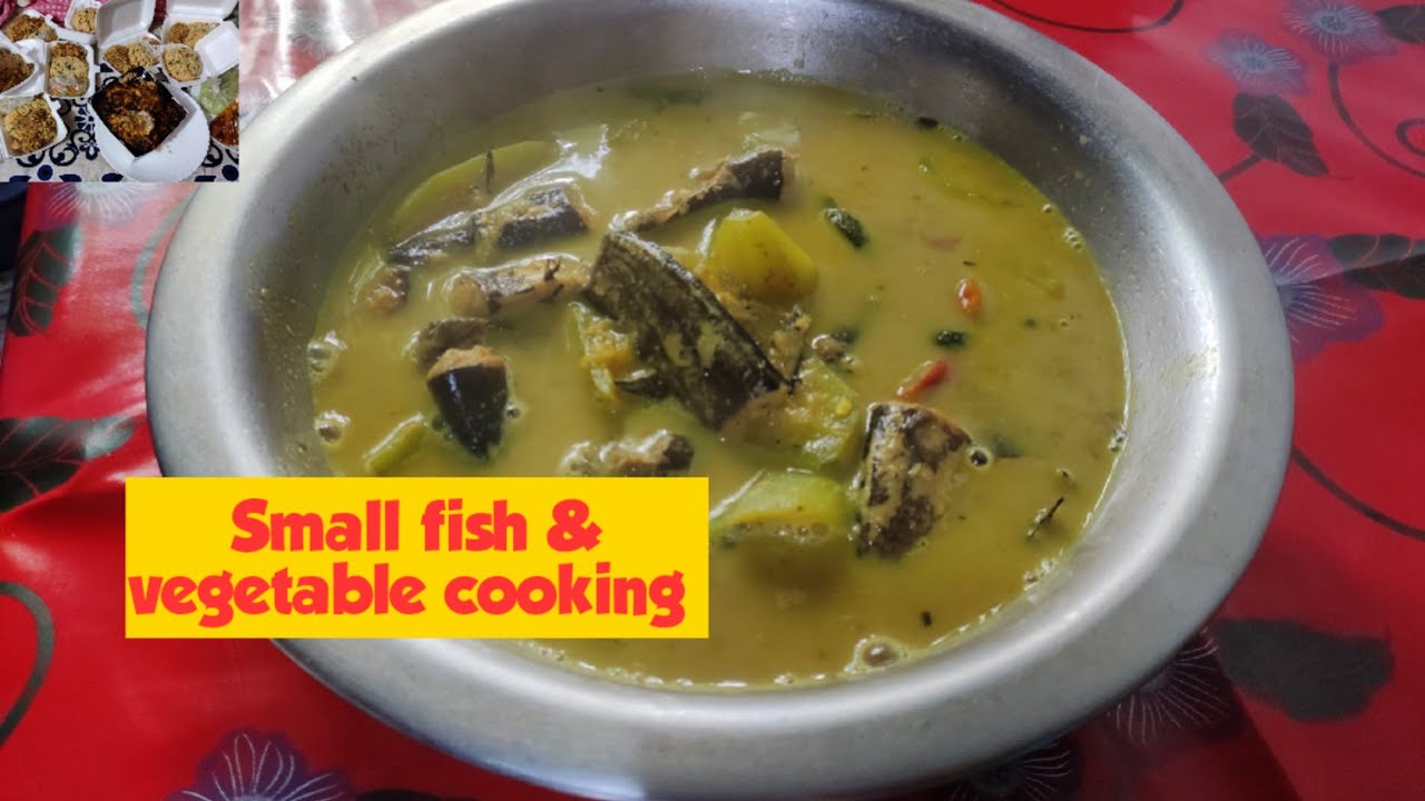 Small fish cooking with vegetable in Bangladesh, cooking video ...