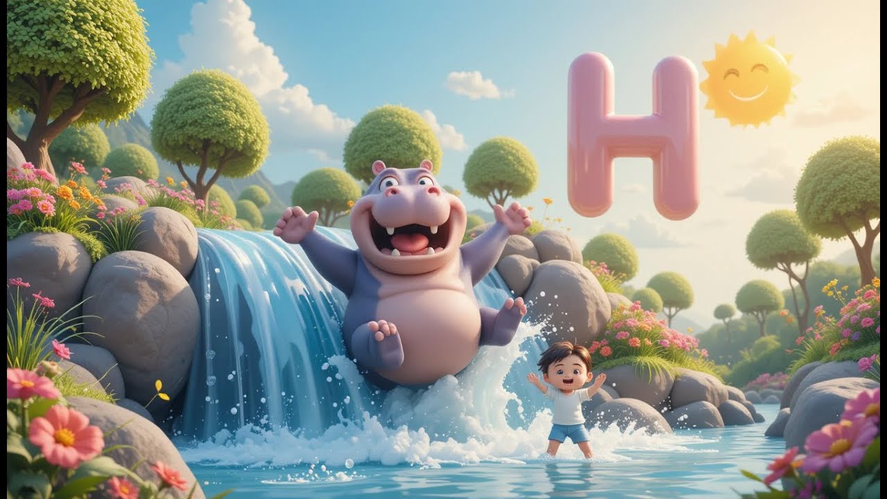 H is for Hippo - ABC Animal Song for Kids | Learn Alphabet with Fun ...