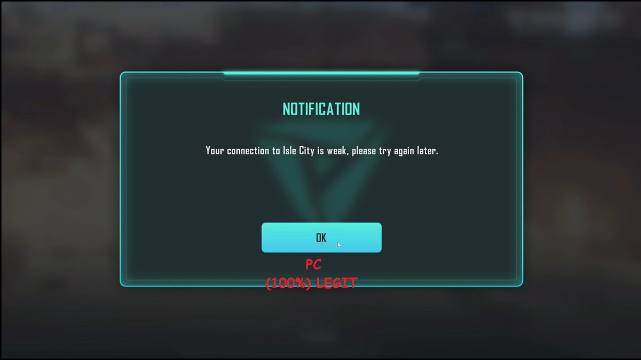 YOUR CONNECTION TO ISLE CITY IS WEAK , PLEASE TRY AGAIN LATER (FIX ...