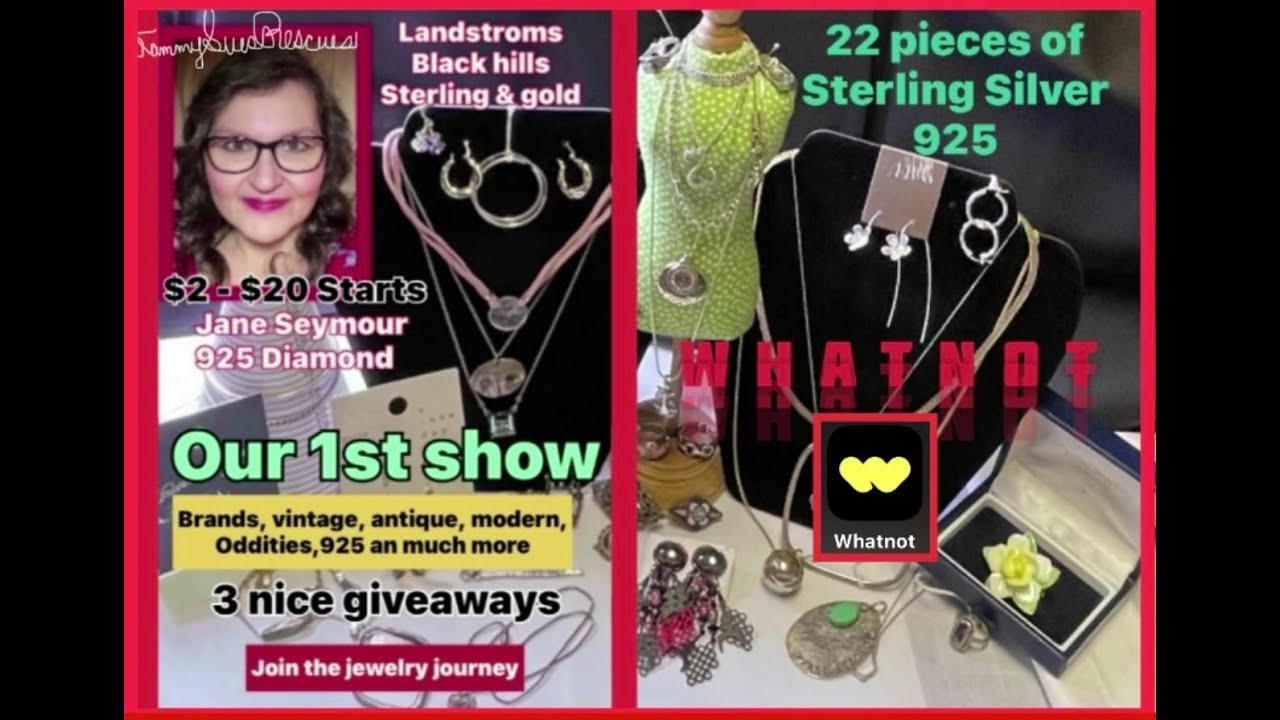Whatnot sale | 35 quality items | 22 sterling silver pieces | 3 give ...