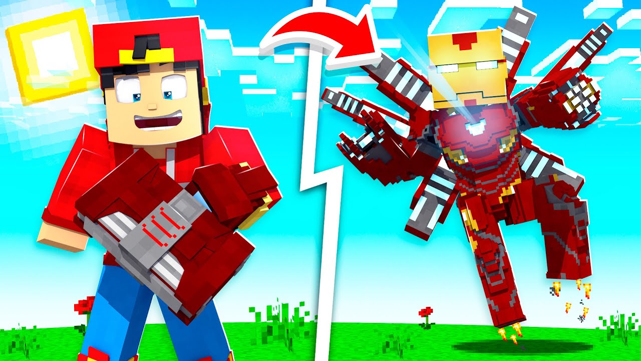 We find IRONMANS SUIT-CASE in Minecraft... - YouTube