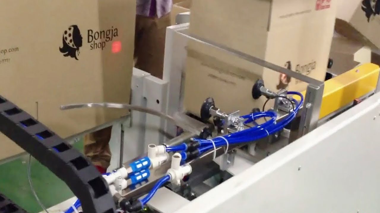 carton forming bottom sealing manual feeding flap folding sealer H Type ...