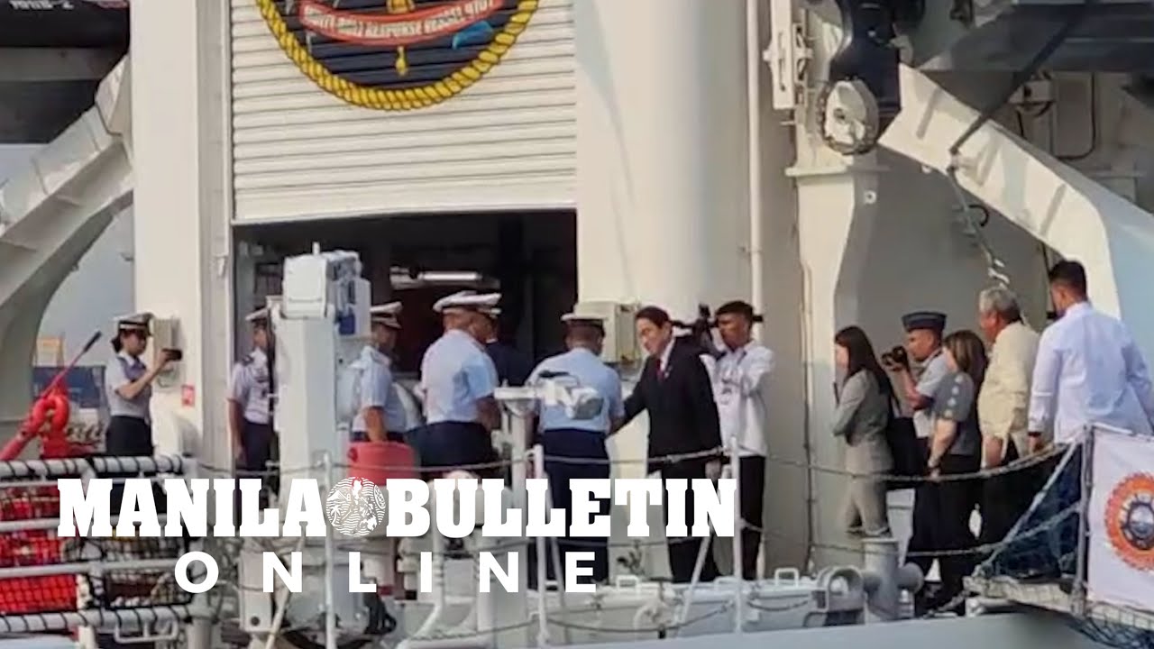 Japan PM Kishida aboard BRP Teresa Magbanua at PCG headquarters - YouTube