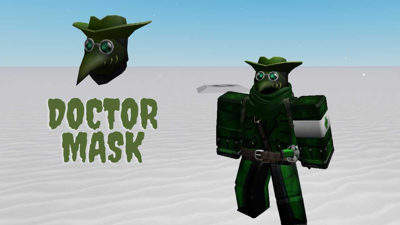 doing a run in Survive the Haunted Town Simulator for the Doctor Mask ...