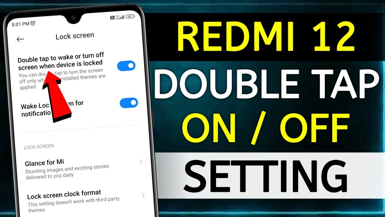 Redmi 12 5g Double Tap To Screen Off | how to enable double tap turn on ...