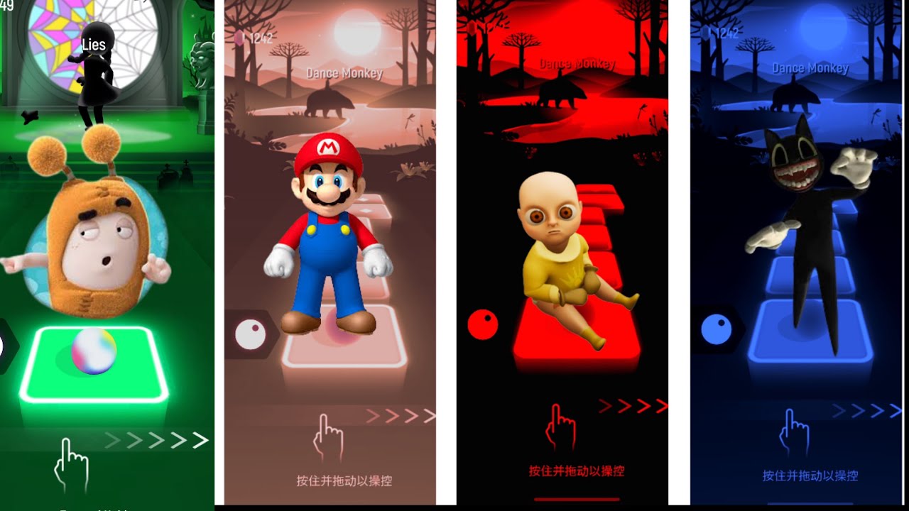 Oddbods Slick 🆚 Super Mario 🆚 The Baby In Yellow 🆚 Cartoon Cat. 🎶 Who ...