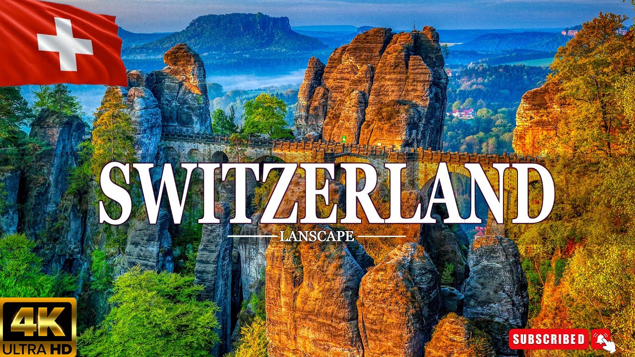 FLYING OVER SWITZERLAND (4K UHD) - Relaxing Music With Stunning ...