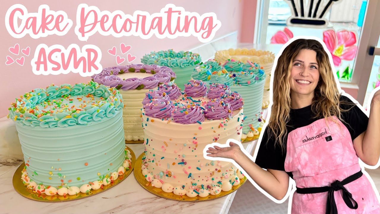 Satisfying Cake Decorating ASMR | [No Talking] [No Music] [Un-Edited ...