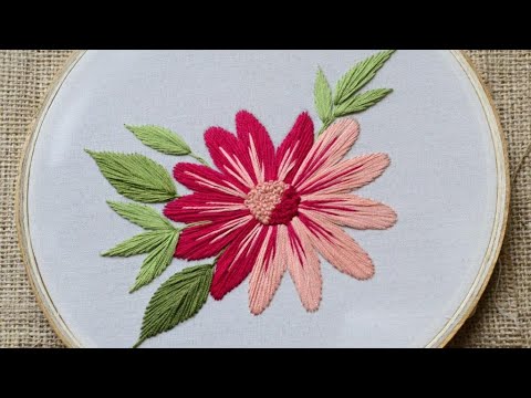 Tutorial menyulam bunga (Hand Embroidery) - YouTube
