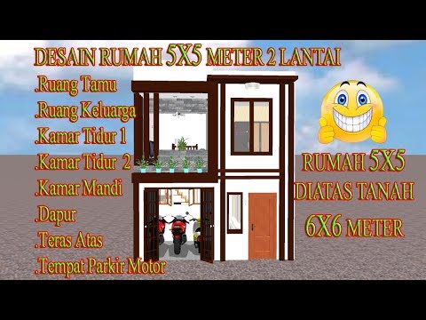 DESAIN RUMAH 5X5 2 LANTAI TERBARU 2019