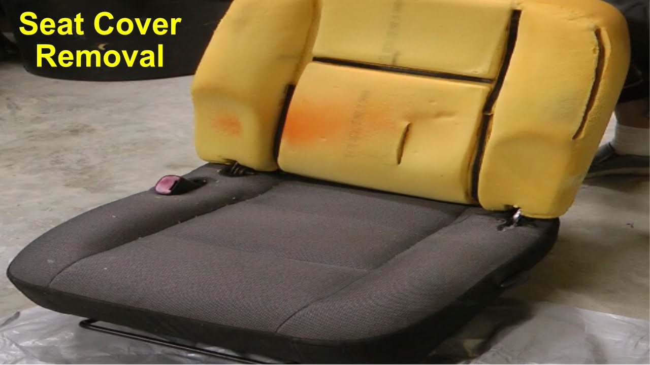 2011 Ford Crown Vic seat cover removal and replace - YouTube