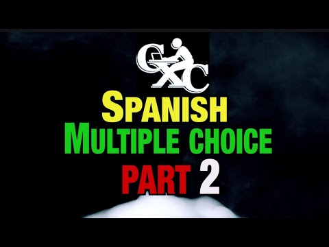CSEC SPANISH MULTIPLE CHOICE PAPER 1 | PART 2 - YouTube