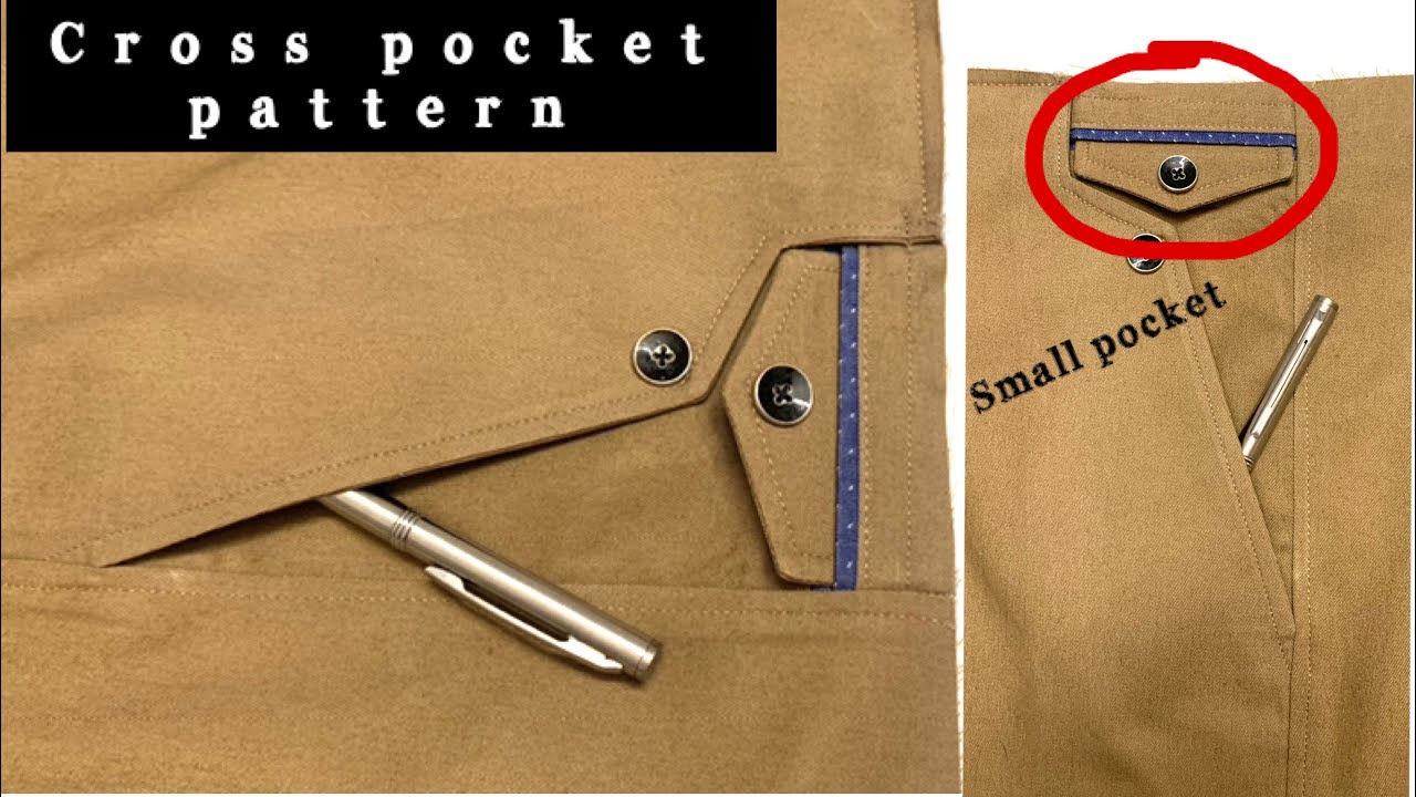 Pent Designer Side Pockets Stitching coin poket / Cross pockets design ...