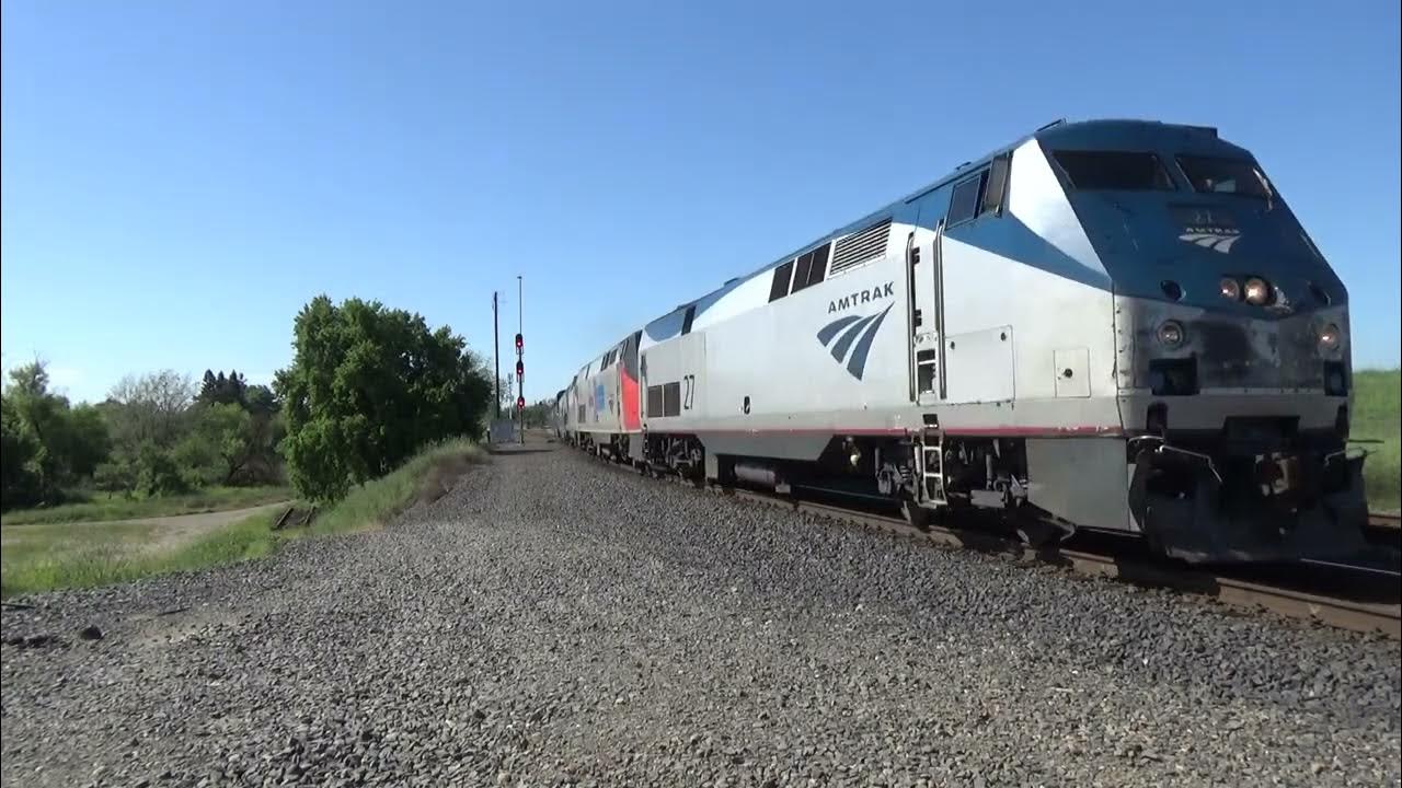 Amtrak #6 East w/AMTK 161 Phase 1 Heritage Unit @ Sacramento CA 4/20/2024 - YouTube