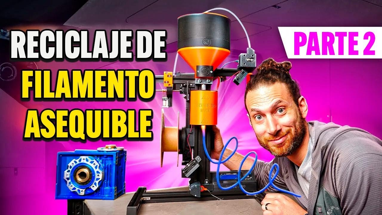 Reciclaje de Filamento Económico Pt. 2 (Trituradora + Extrusora DIY ...