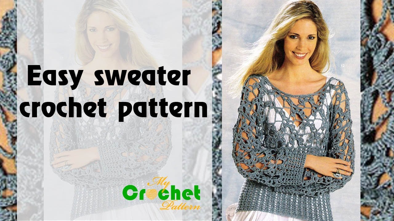 Easy sweater crochet pattern - YouTube