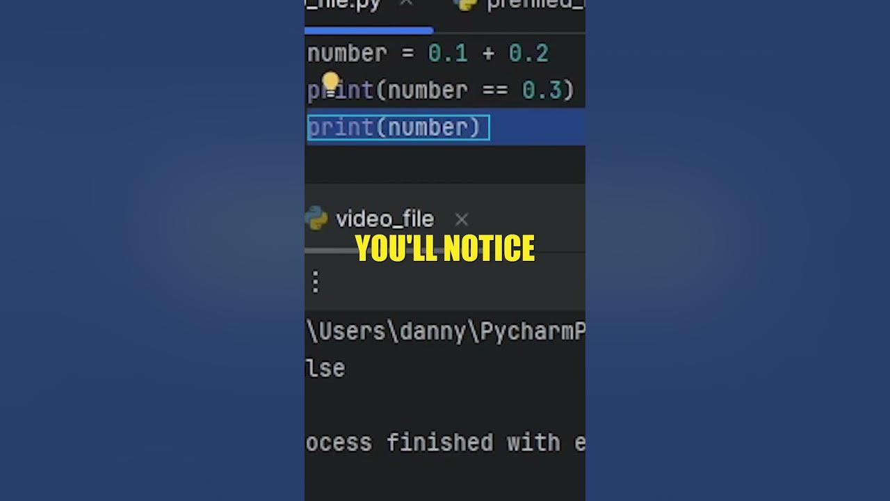 Floating Point Imprecision in Python EXPLAINED #shorts #coding # ...