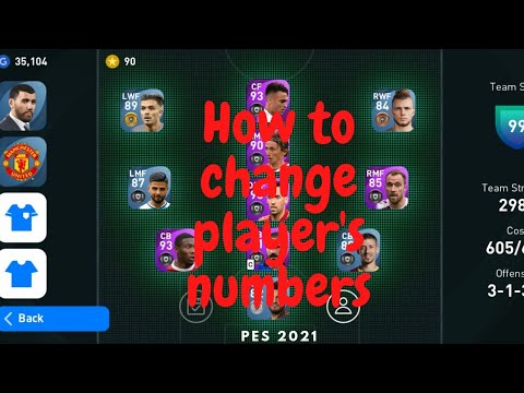 How to change player's number in PES 2021#subscribe#GAMING DUDE - YouTube