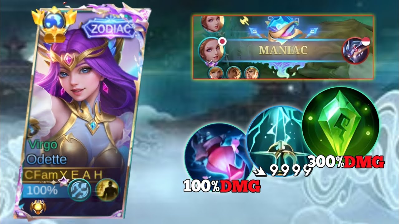 NEW ODETTE HACK BUILD!! ODETTE BEST SUSTAIN BUILD 2024 - ODETTE MLBB ...