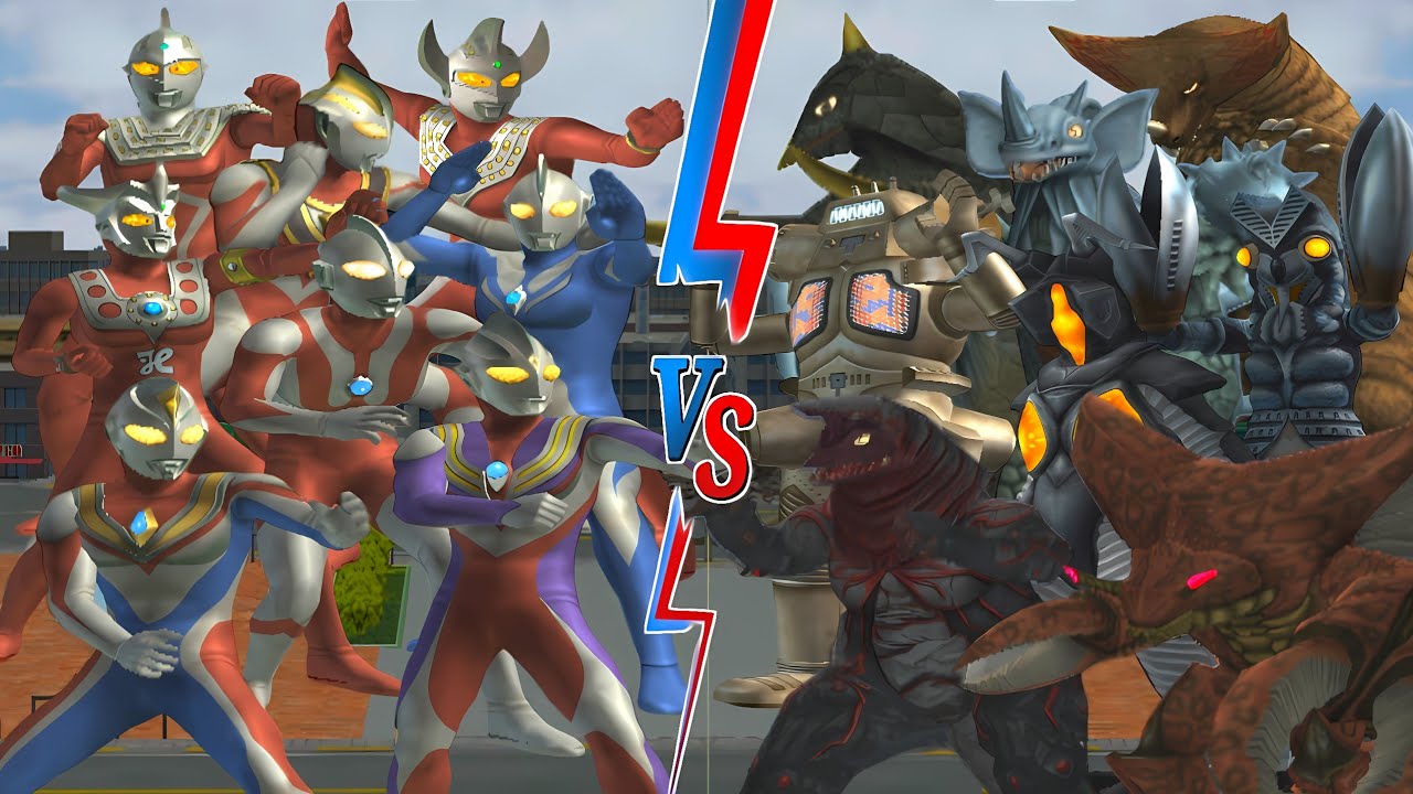 ULTRAMAN TIGA VS GOLZA, DYNA VS REICUBAS, ULTRAMAN VS ZETTON, LEO VS ...