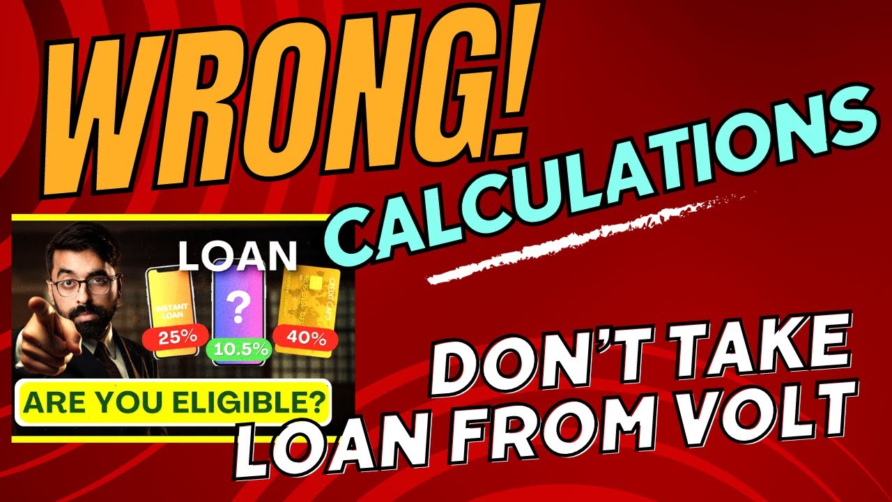 @LabourLawAdvisor your Calculations Are WRONG! Don't Take Loan Against Your Equity From VOLT ...