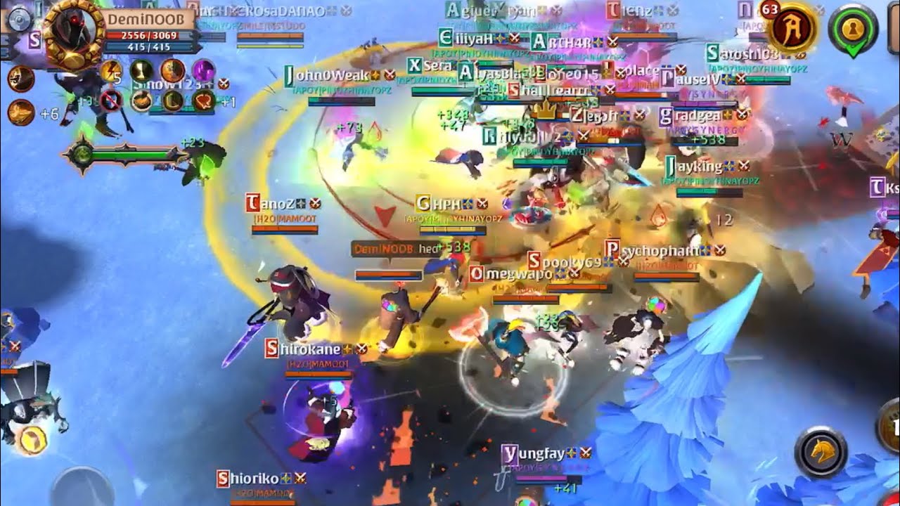 Friendly Fight Only! Frostspring Volcano ZVZ, Albion Asia Server - YouTube