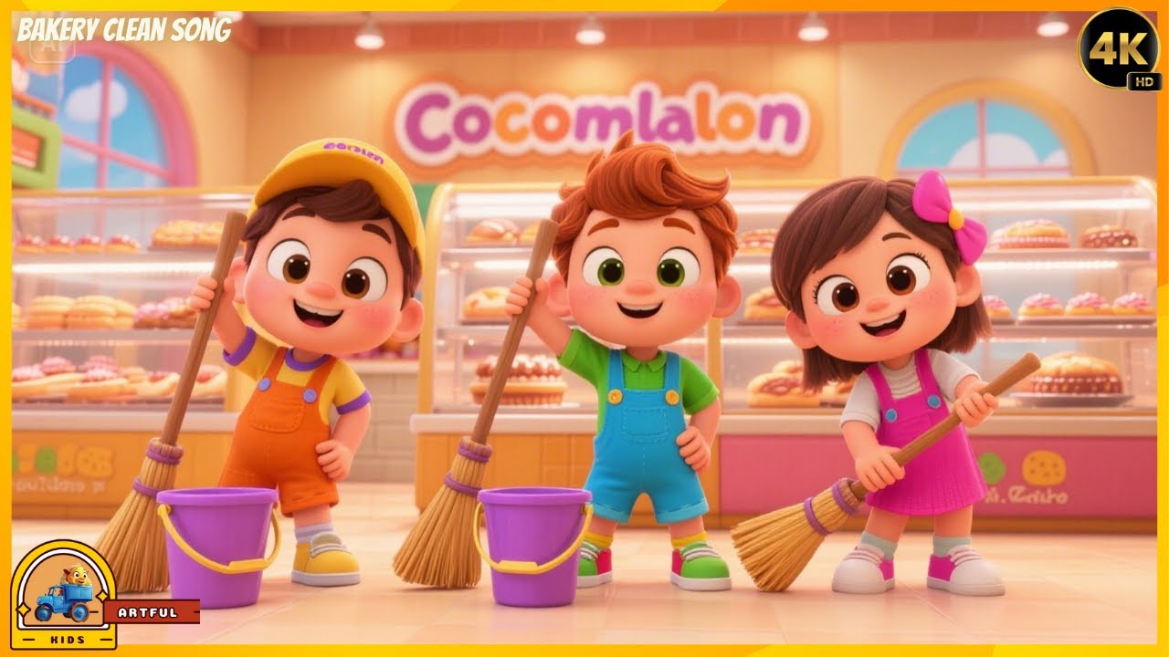 🧁 Clean the Bakery Shop Song for Kids | Fun Cleaning Song with Happy ...