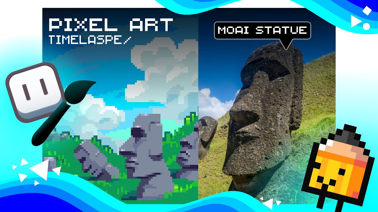 Moai Statue Pixel Art Timelapse 🗿 - YouTube