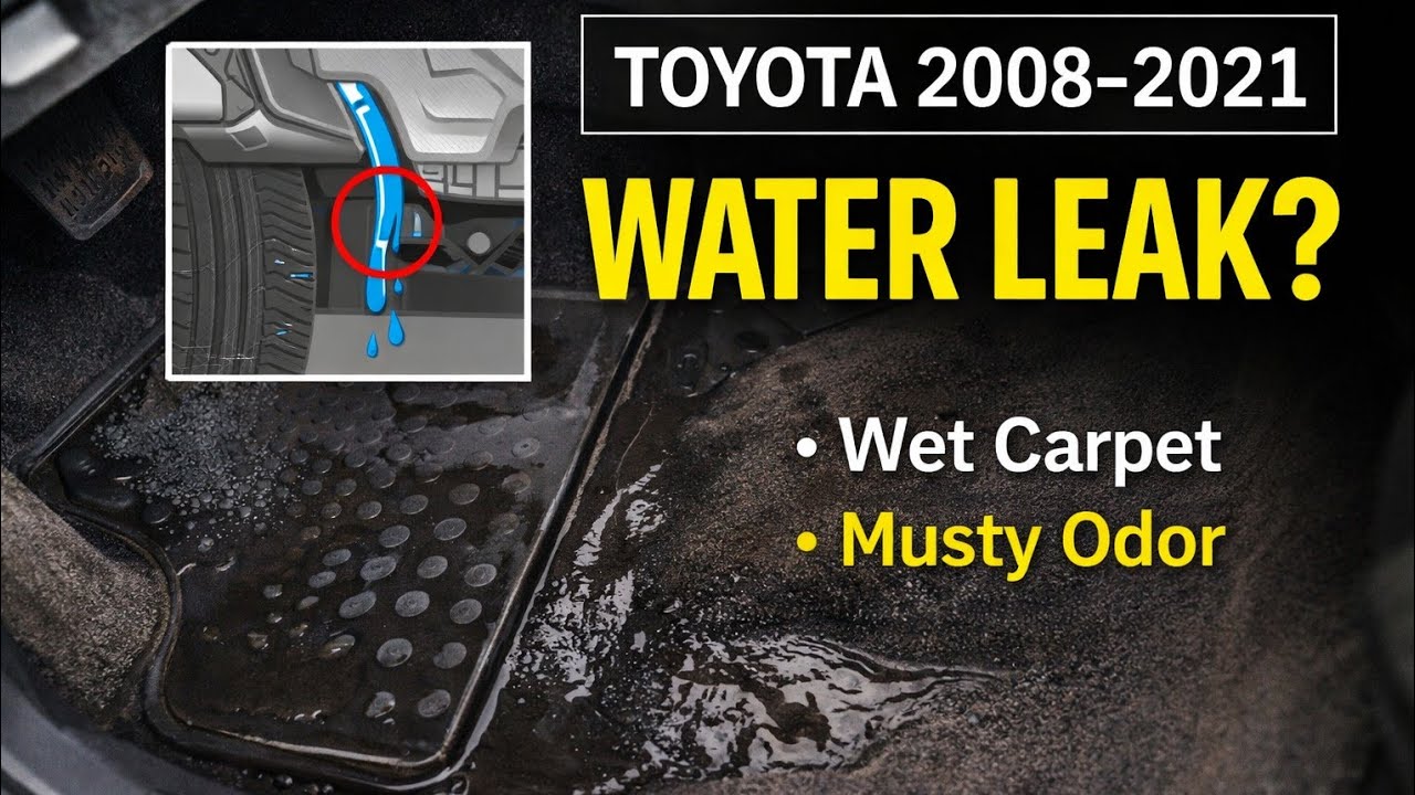 Toyota Wet Passenger Floor? Easy A/C Drain Fix - YouTube